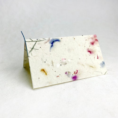 Flower Seed Paper Folding Table Card Place Card Name Card - Etsy