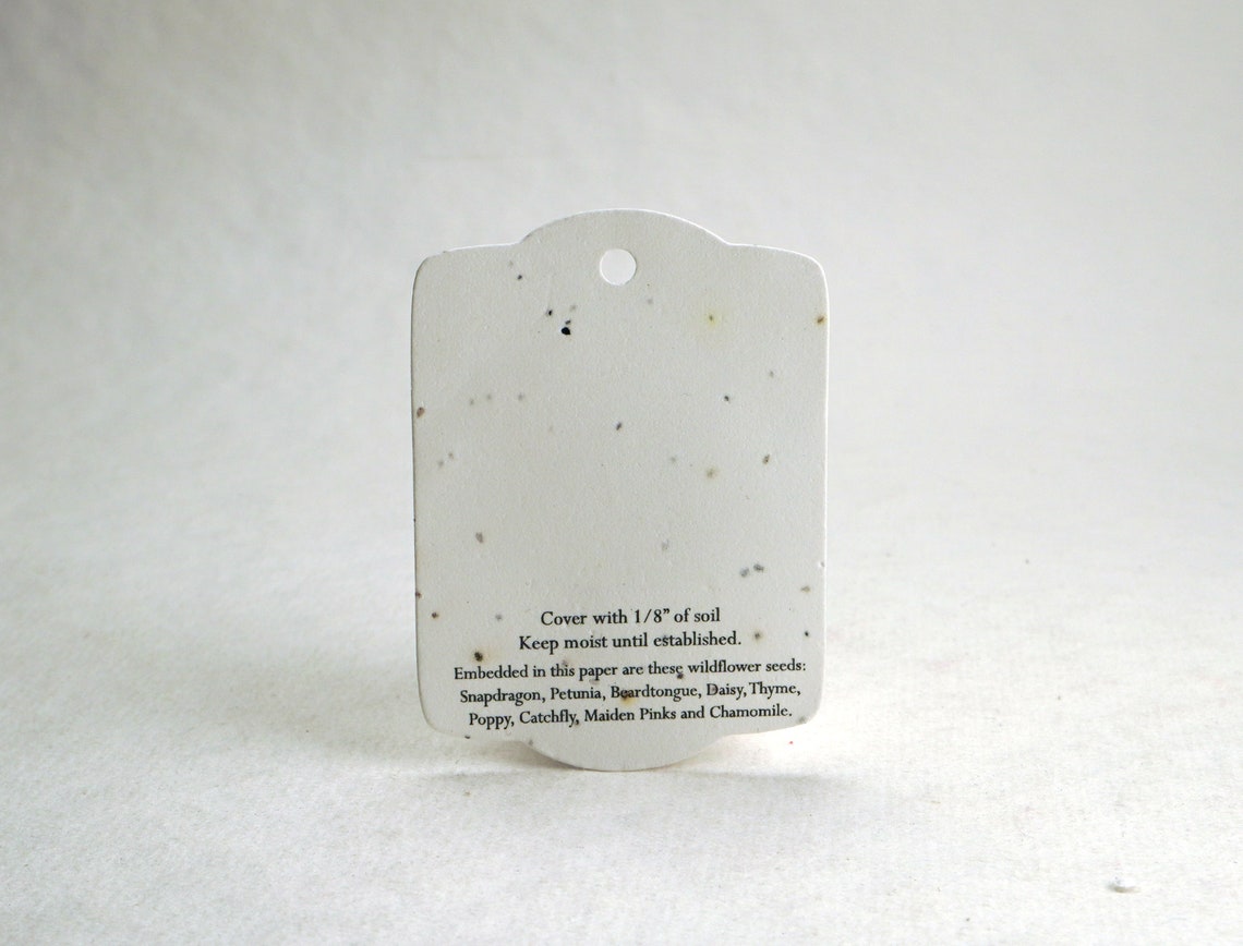 Blue Watercolor Art Wildflower Seed Paper Tags 3.25 - Etsy