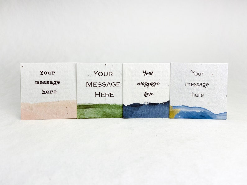 Custom Personalized Seed Paper Squares 2 Square Add - Etsy