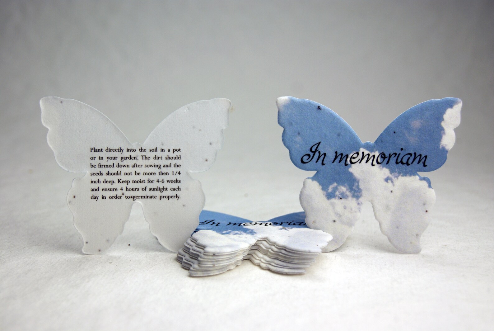 Large in Memoriam Seed Paper Butterflies 3w - Etsy