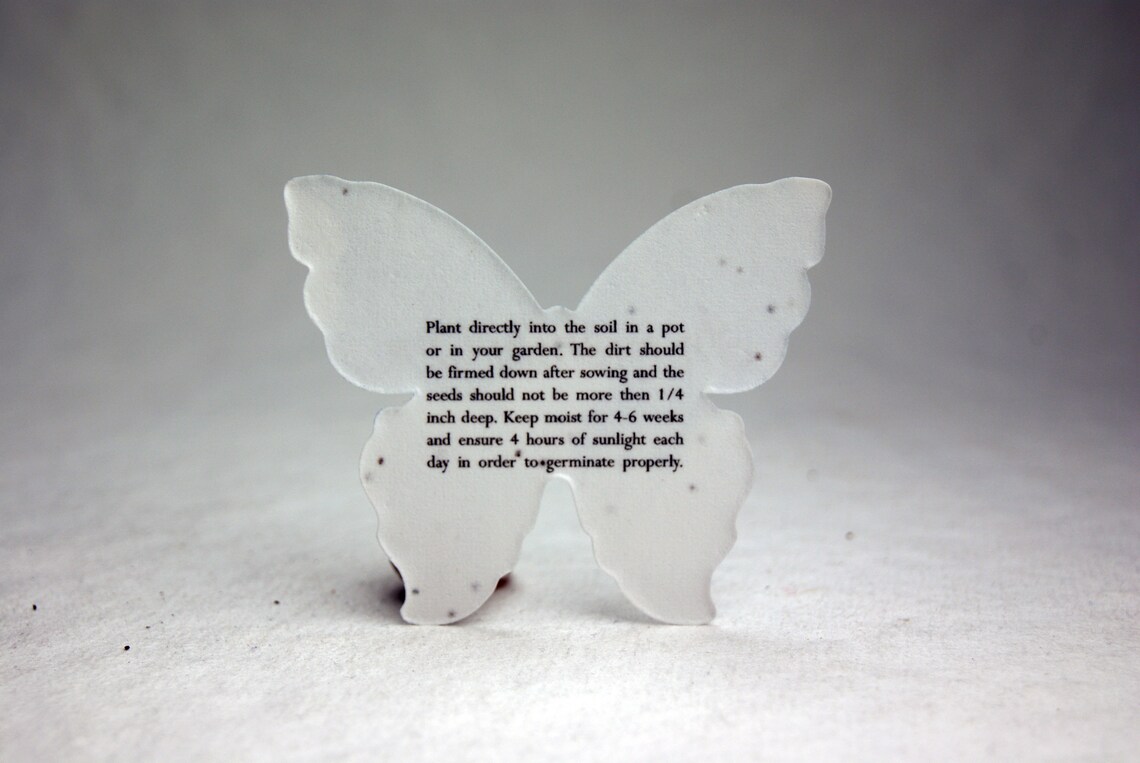 Large in Memoriam Seed Paper Butterflies 3w - Etsy