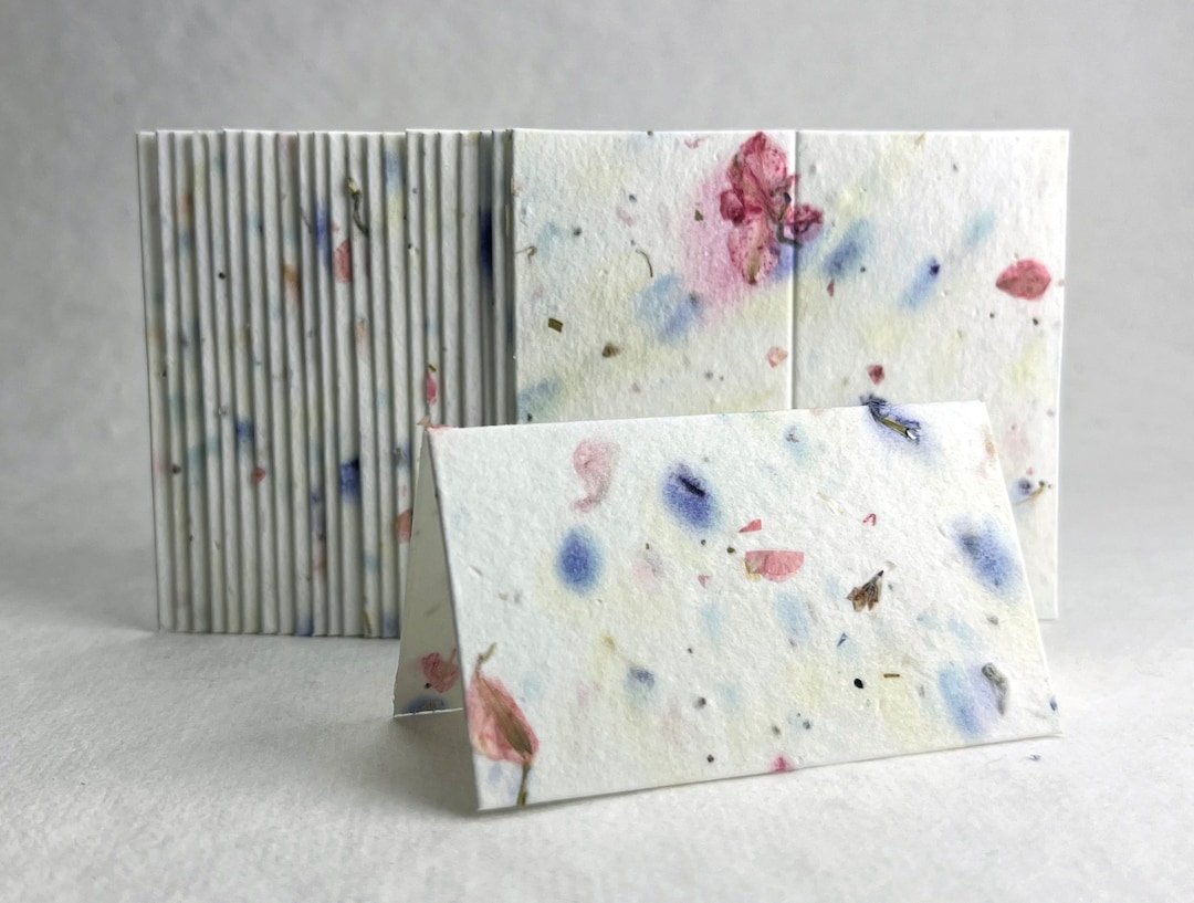 Flower Seed Paper Folding Table Card - Place Card / Name Card / Gift ...