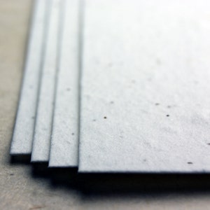 White Seed Paper Heavy Weight (80lb.) 8.5" X 11" Pack of 8 Handmade ...