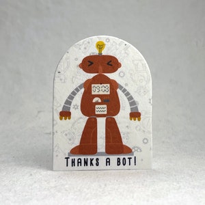 Thanks a Bot! Friendly Robot Kid's Seed Paper Mixed Party Favor Card ...