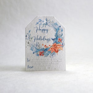Blue Watercolor Art | Wildflower Seed Paper Tags | 3.25" Wide by 2.375 ...