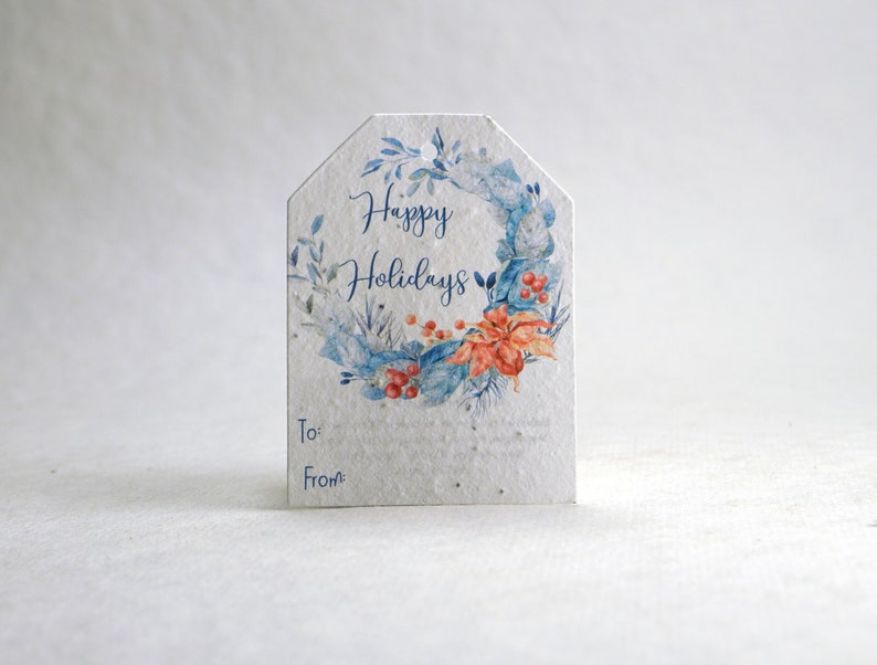 Blue Watercolor Art Wildflower Seed Paper Tags 3.25 - Etsy
