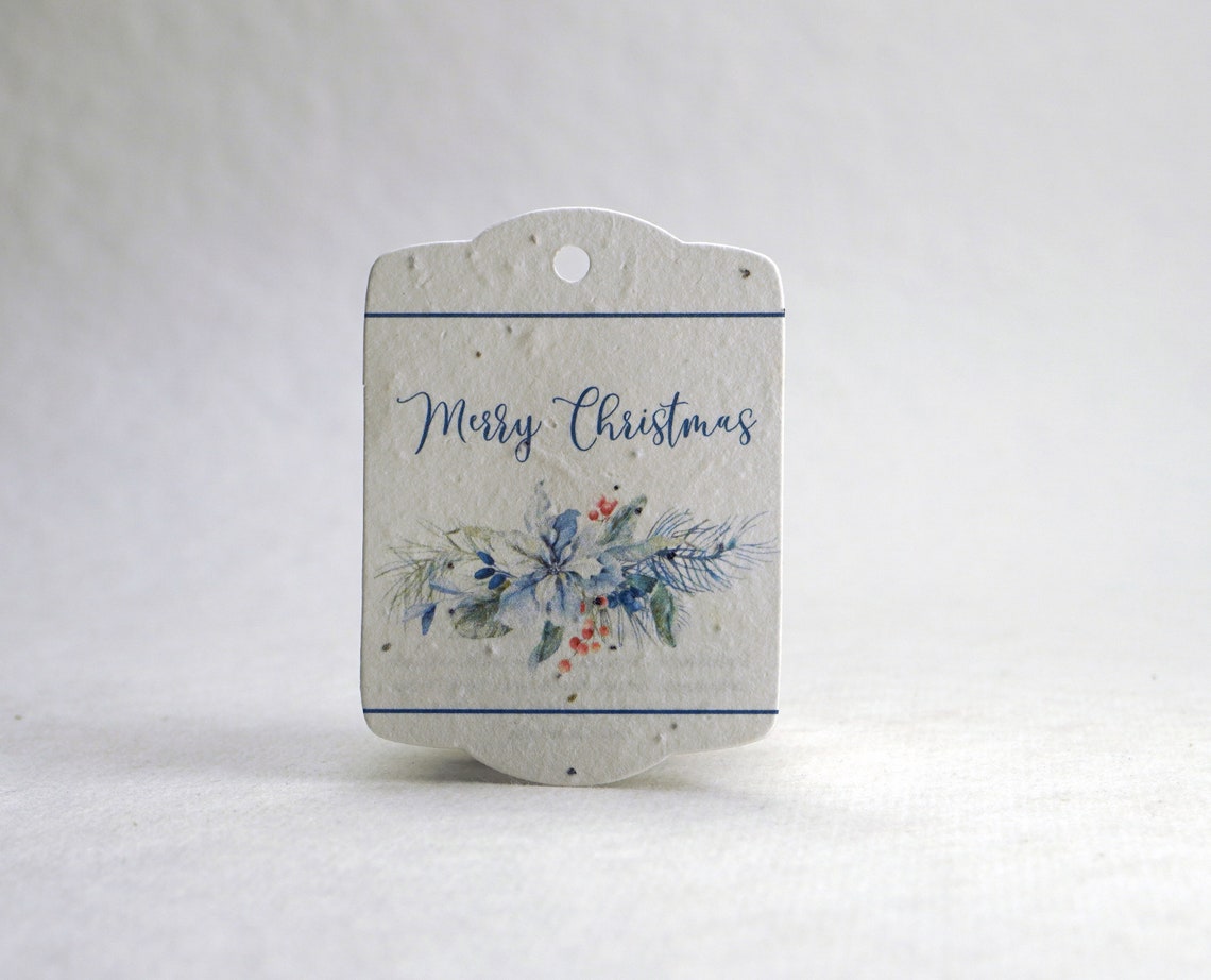 Blue Watercolor Art Wildflower Seed Paper Tags 3.25 - Etsy