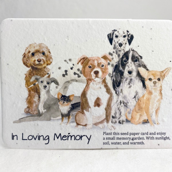 Memorial Card With Envelope - Etsy