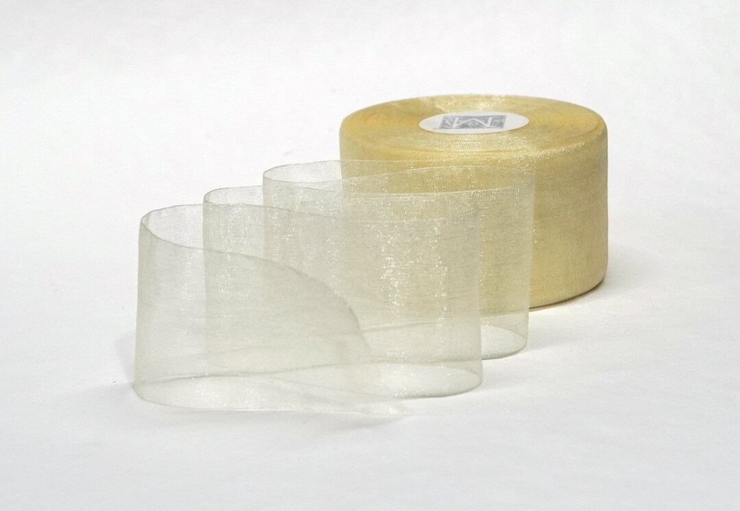 Midori Organdy 2" Ivory Sheer Ribbon Decorating Holiday, 5 Yards - Etsy