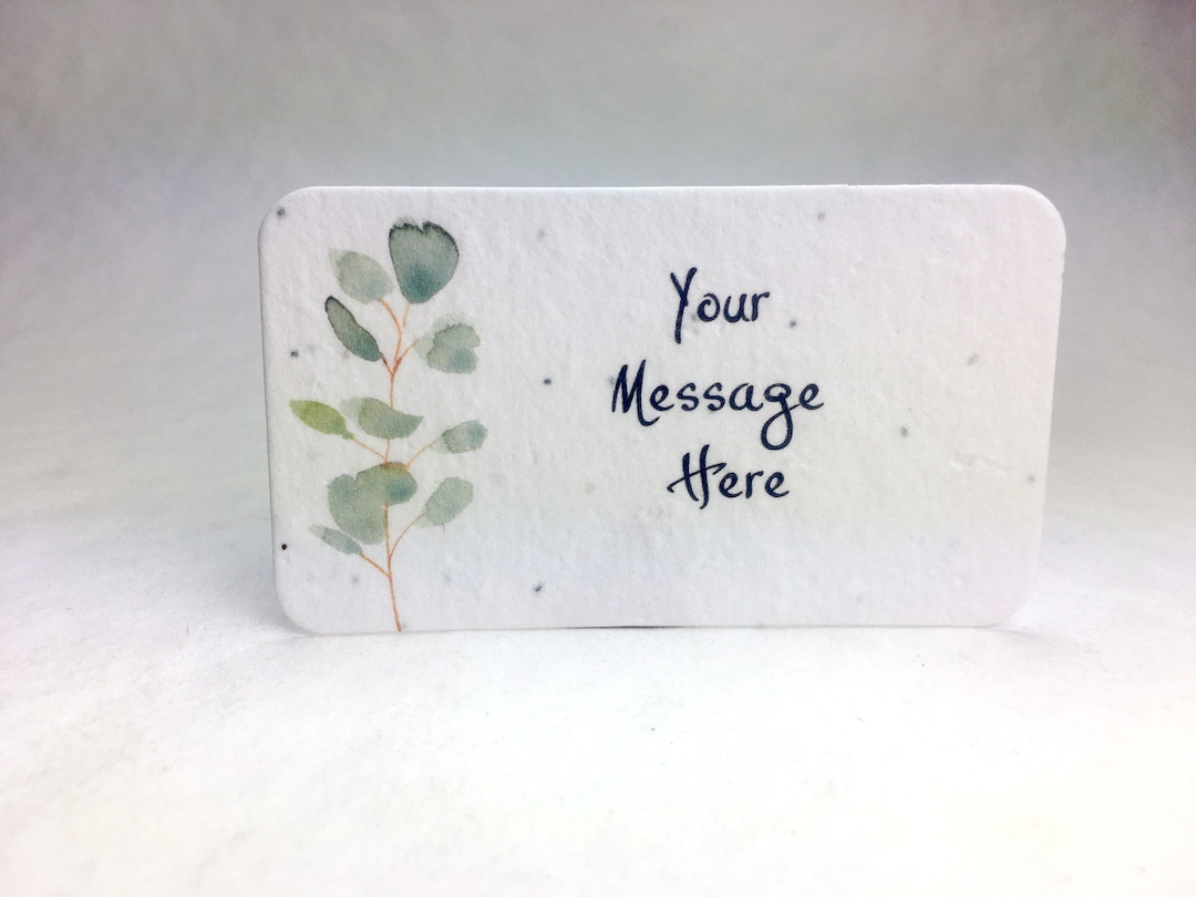 Custom, Personalized Seed Paper Card With Planting Instructions ...