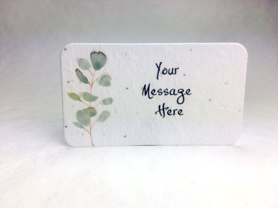 Custom Personalized Seed Paper Card with Planting | Etsy