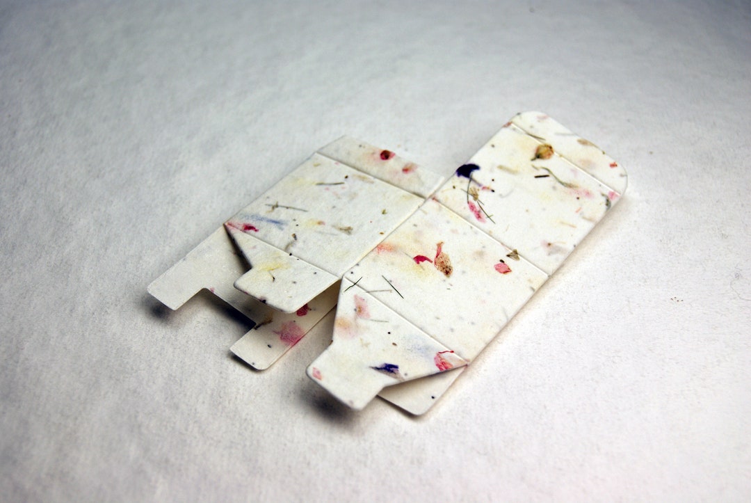 Petal Paper Favor Box Made From Seed Paper 1.75" Rustic Cube for ...