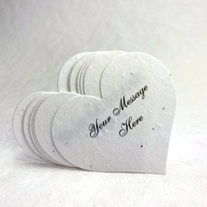 Your Message Here | Custom, Personalized Large Seed Paper Hearts Set of ...