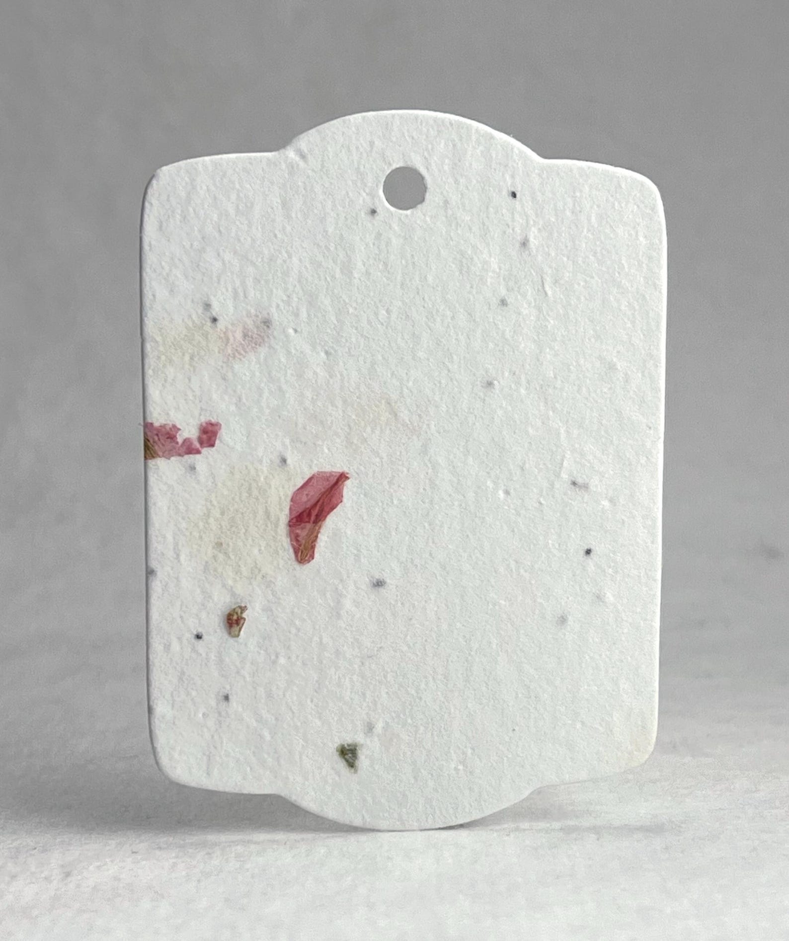 Of the Earth Seed Paper Gift Tags 3.25" Wide by 2.375" Tall Flower ...