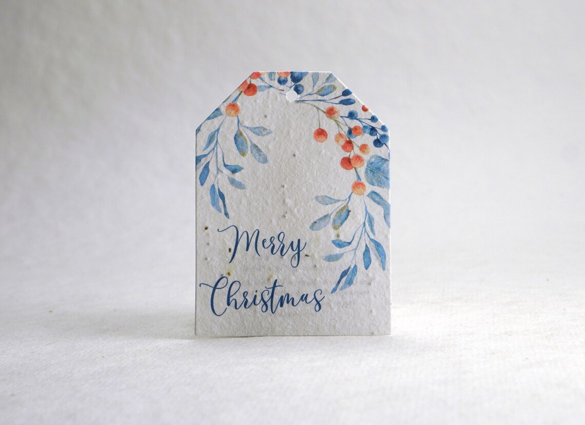 Blue Watercolor Art Wildflower Seed Paper Tags 3.25 - Etsy