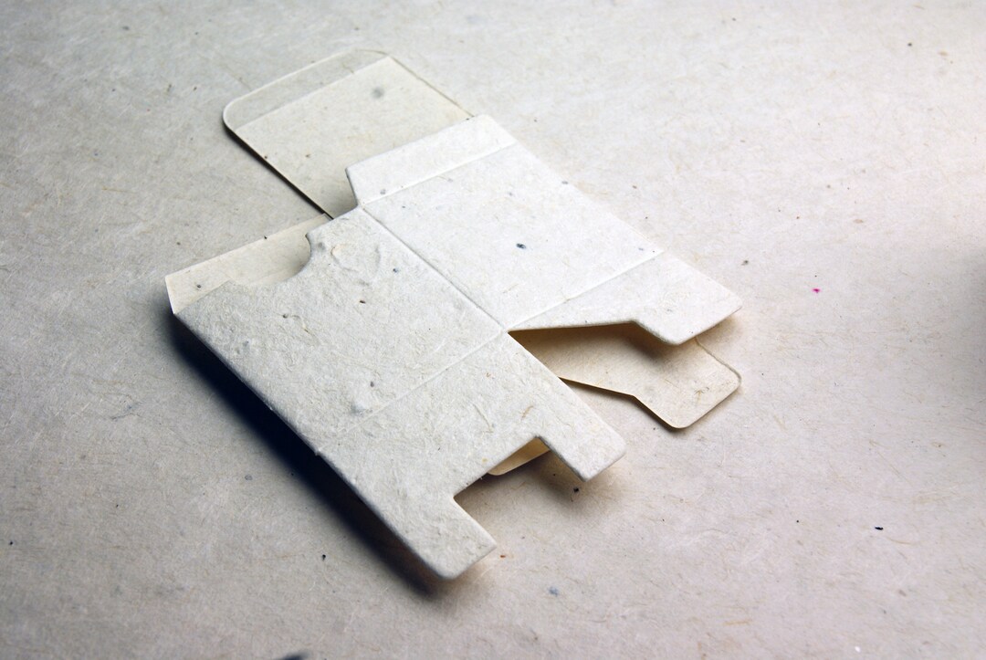 Favor Box Made From Seed Paper 1.75" Rustic Cube for Weddings or Events ...