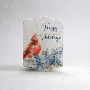 Blue Watercolor Art | Wildflower Seed Paper Tags | 3.25" Wide by 2.375 ...