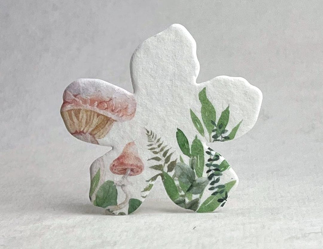 Floral Garden Handmade Wildflower Seed Paper - Flower Shape - 2.5" X 2. ...
