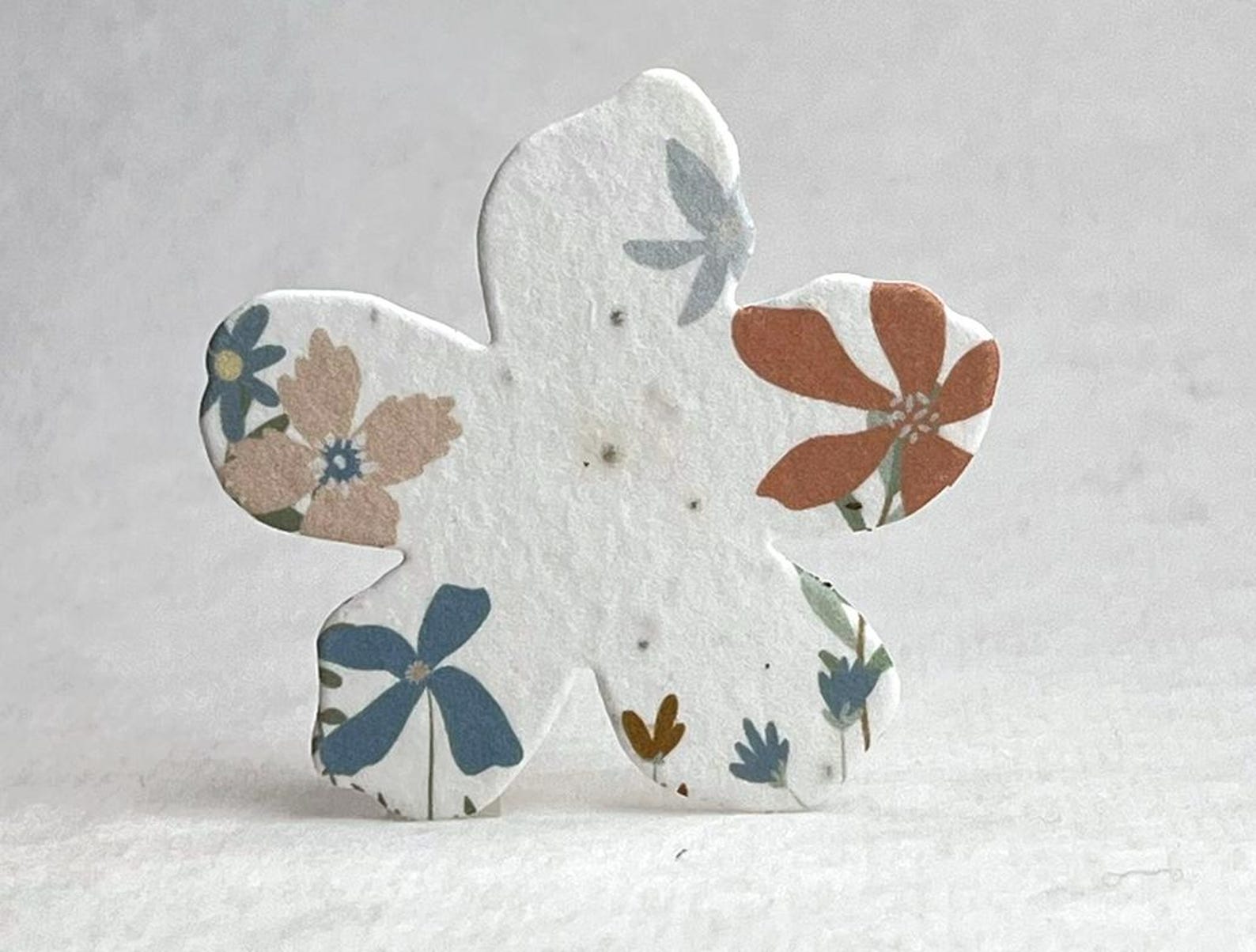 Floral Garden Handmade Wildflower Seed Paper - Flower Shape - 2.5" X 2. ...