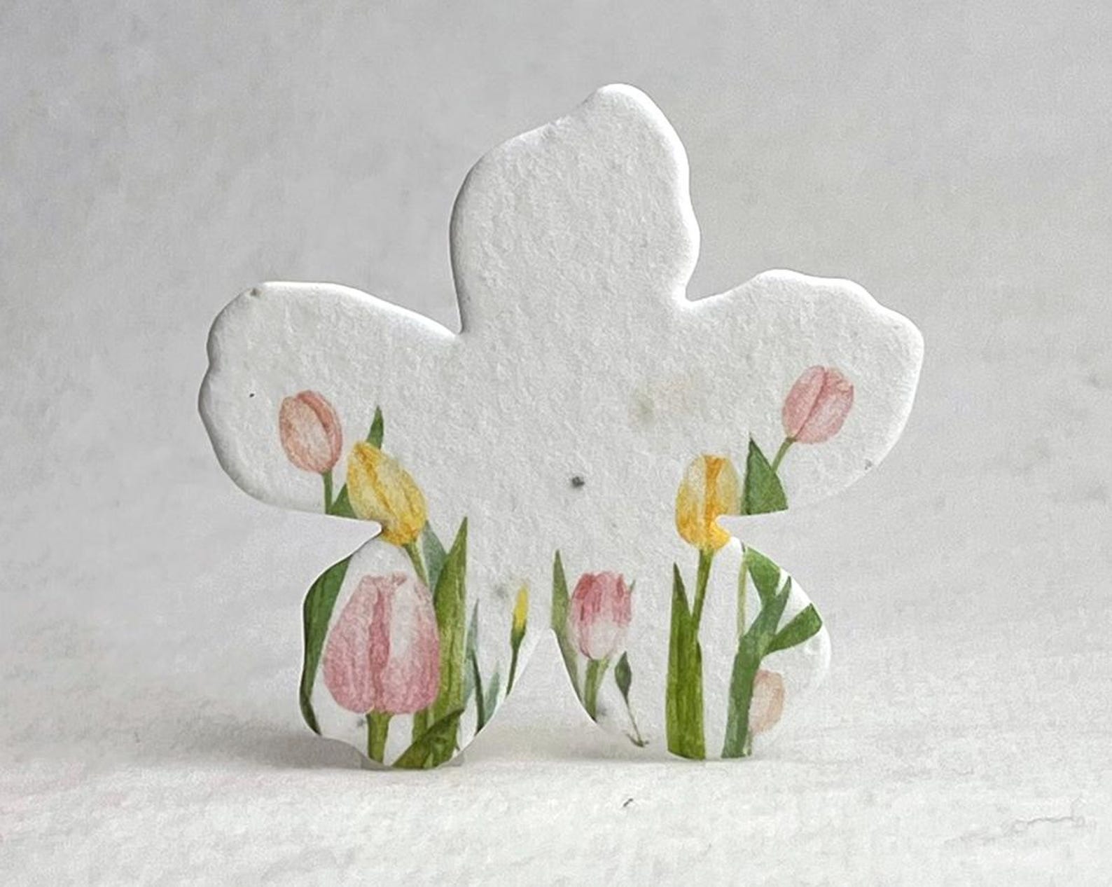 Floral Garden Handmade Wildflower Seed Paper - Flower Shape - 2.5" X 2. ...