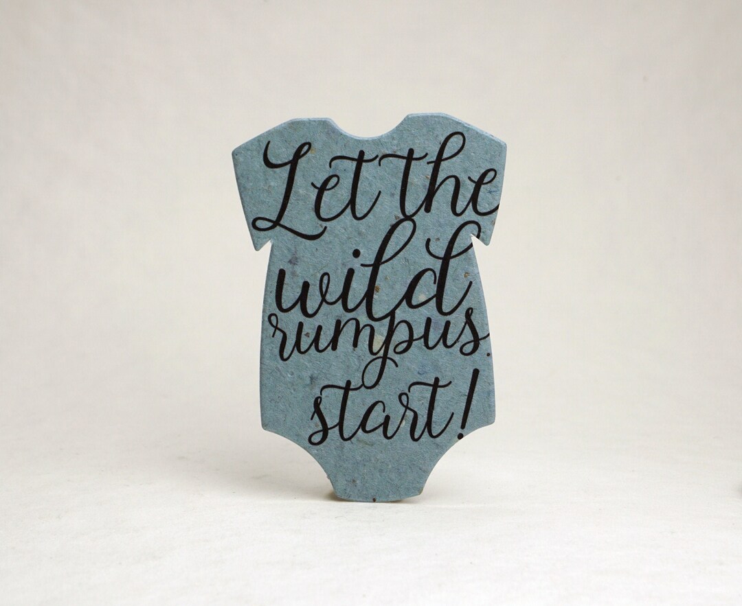 Infant Bodysuit Shape Wild Rumpus Seed Paper 3" X 2" Wildflower ...