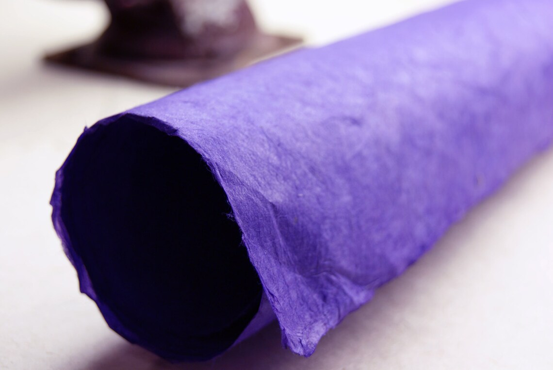 Purple Handmade Wrapping Paper Gift Wrap Set of Three or Ten | Etsy