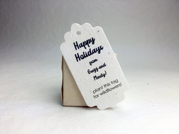 Custom Personalized Seed Paper Gift Tag Add Your Message | Etsy