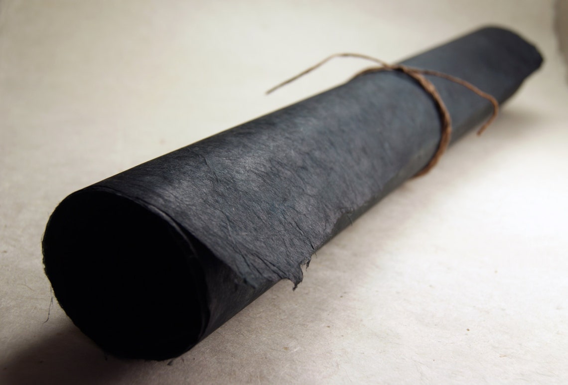 Black Handmade Wrapping Paper Gift Wrap Set of Three or Ten | Etsy