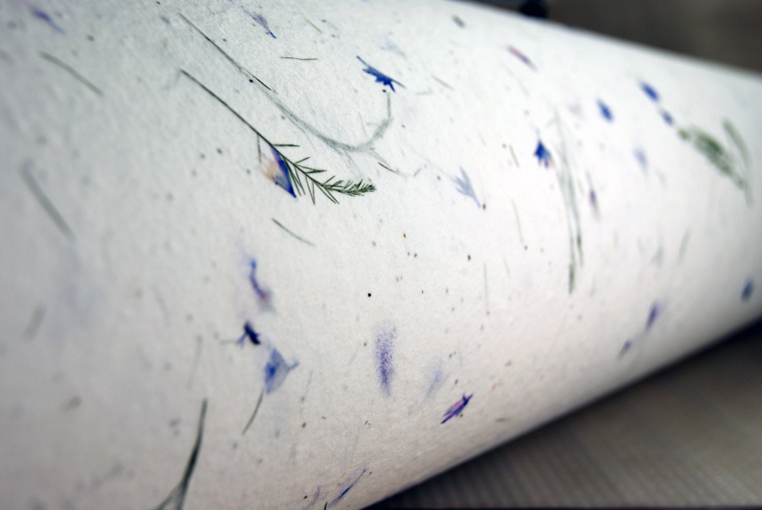 Handmade Seed Paper With Green Tree Fern and Blue Cornflower - Etsy