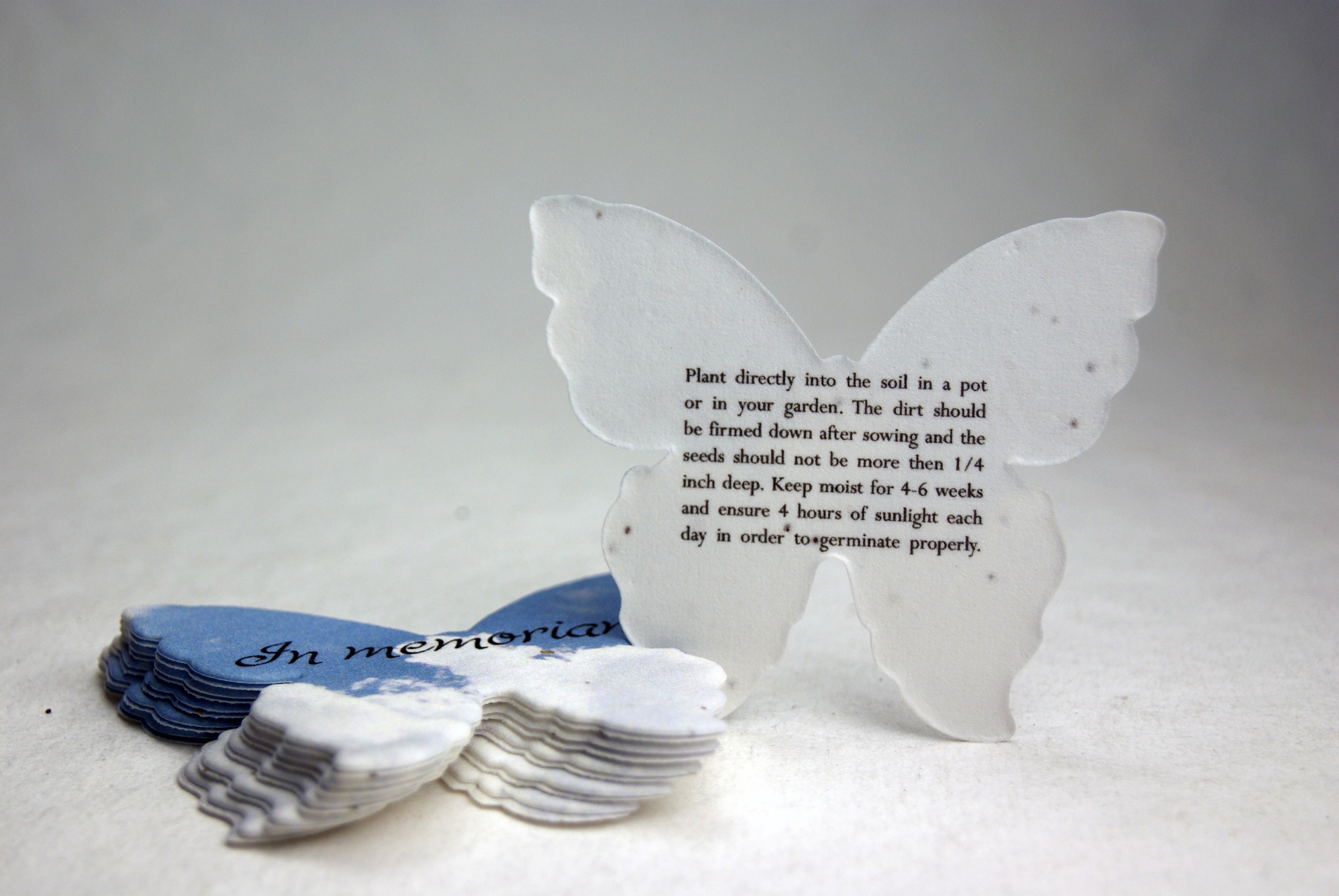 Large in Memoriam Seed Paper Butterflies 3w - Etsy