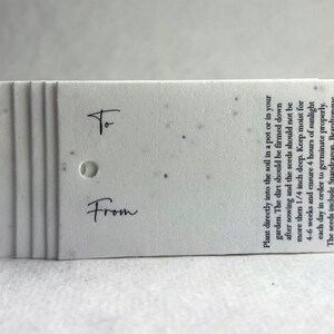 Simple Elegant Seed Paper Gift Tags 2" Wide by 3.5" Tall Set of 16 - Etsy