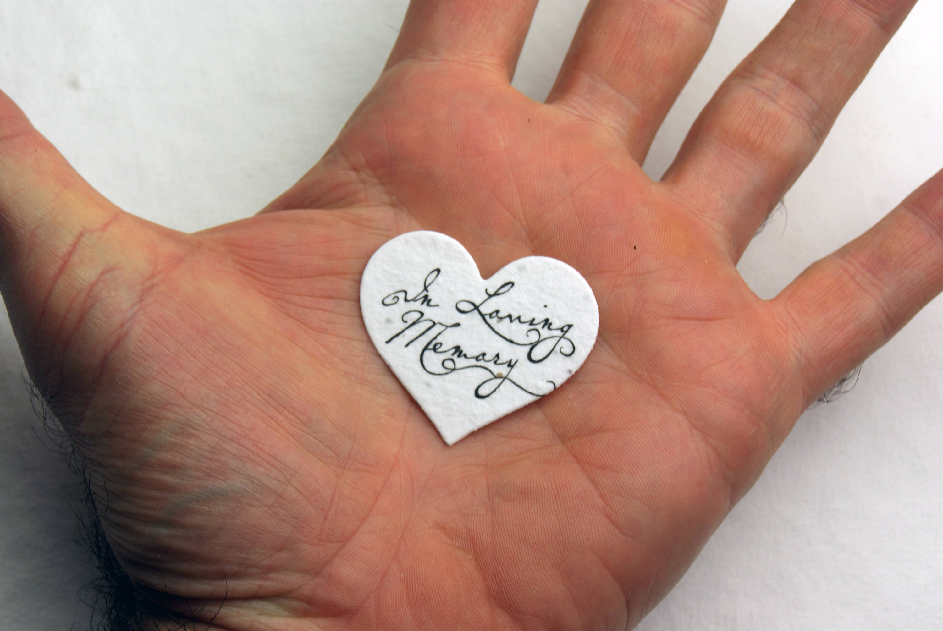 In Loving Memory Seed Paper Hearts 1.75 X 1.5 | Etsy