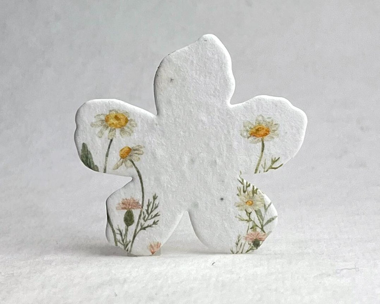 Floral Garden Handmade Wildflower Seed Paper - Flower Shape - 2.5" X 2. ...