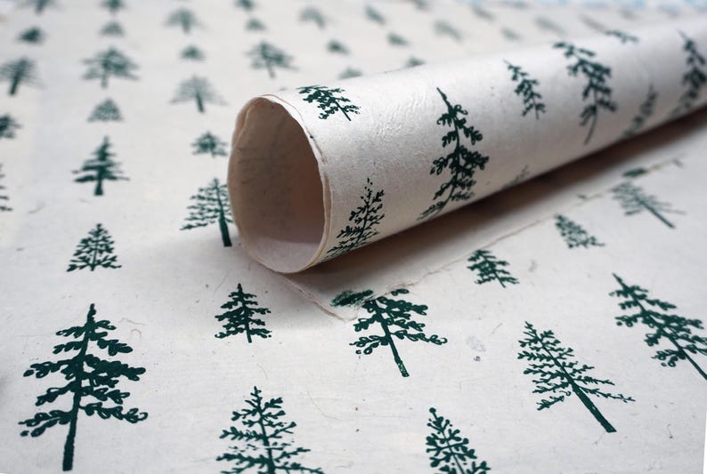 Mixed Holiday Colors Set of Three Handmade Wrapping Paper Gift Wrap ...