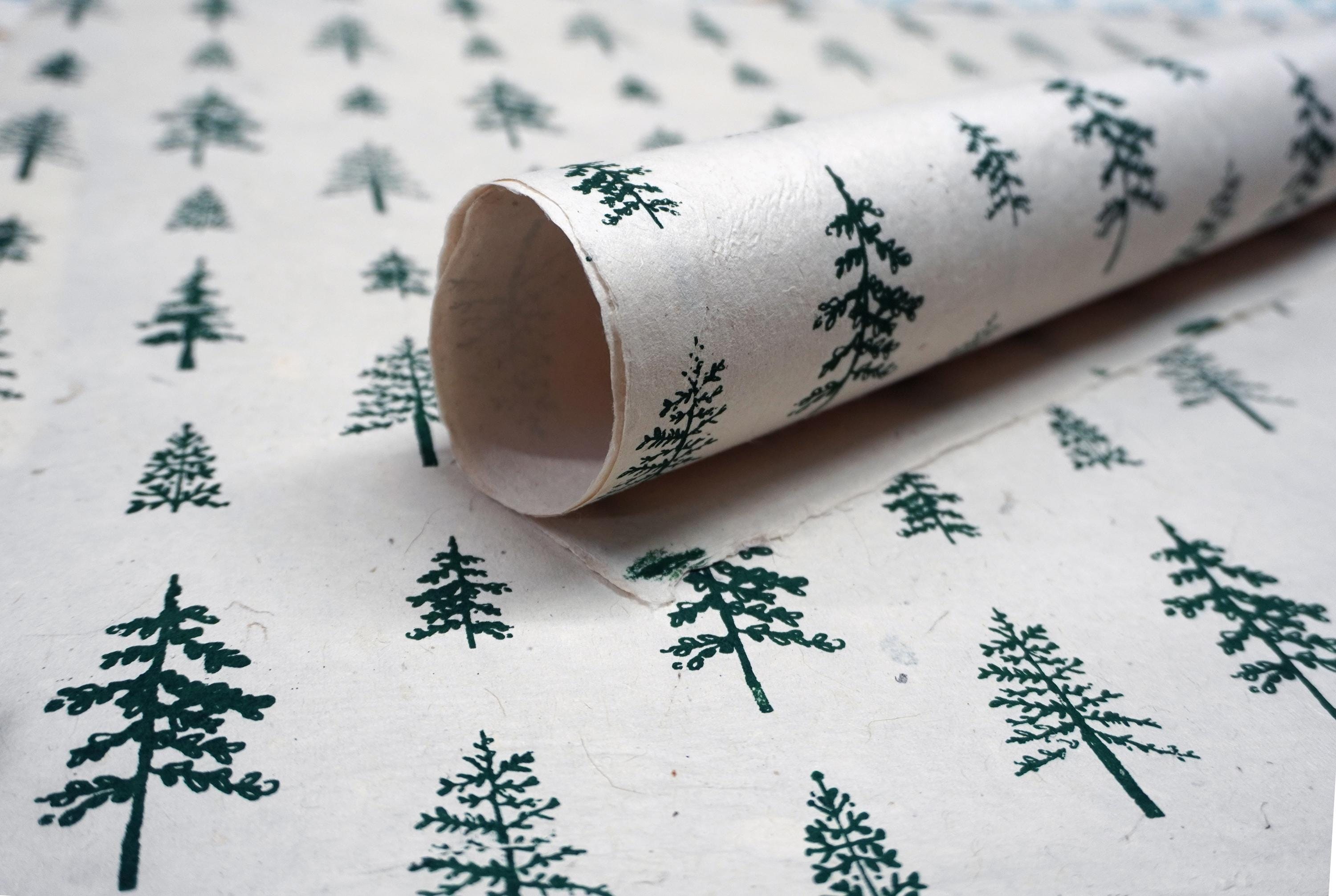 Mixed Holiday Colors Set of Three Handmade Wrapping Paper Gift Wrap ...