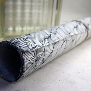 Black Wave Pattern Lotka Wrapping Paper Holiday Gift Wrap 3 Sheets ...