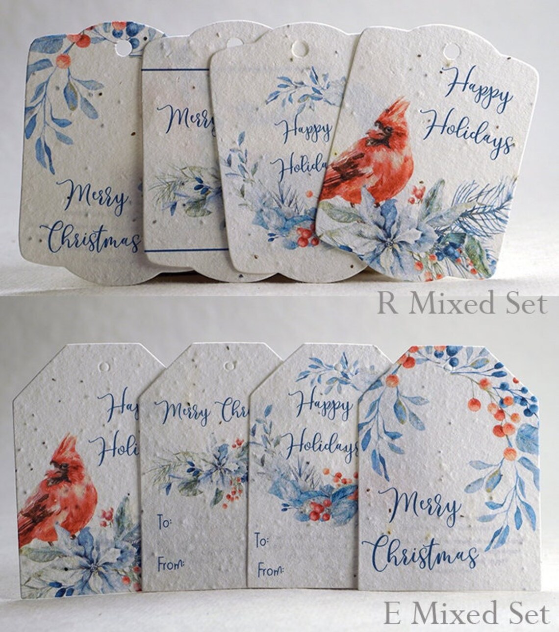 Blue Watercolor Art Wildflower Seed Paper Tags 3.25 - Etsy
