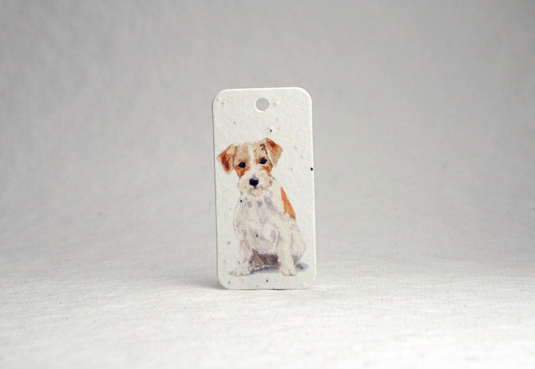 Jack Russell Dog Tag Set of 10 Seed Paper Hang Tags 1.5" X 3" Wide - Etsy