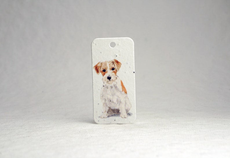 Jack Russell Dog Tag Set of 10 Seed Paper Hang Tags 3 | Etsy