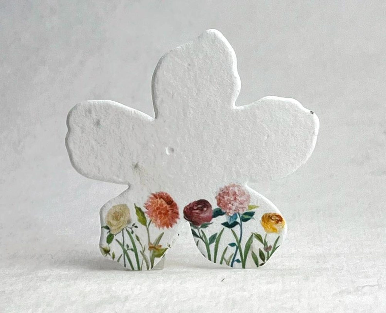 Floral Garden Handmade Wildflower Seed Paper - Flower Shape - 2.5" X 2. ...