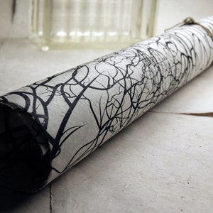 Tree Root Pattern Lotka Wrapping Paper Holiday Gift Wrap 3 Sheets Black ...