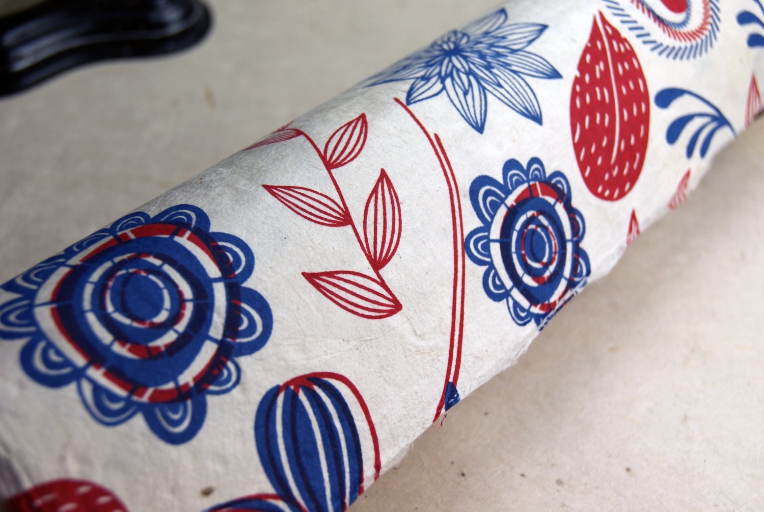 Danish Garden Handmade Wrapping Paper Gift Wrap 3 or 10 Sheets Red and ...