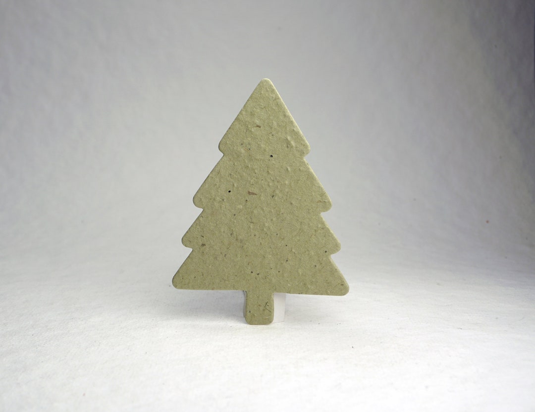 Tree Shape Handmade Seed Paper Green Lotka Fiber With Wildflower Seeds ...