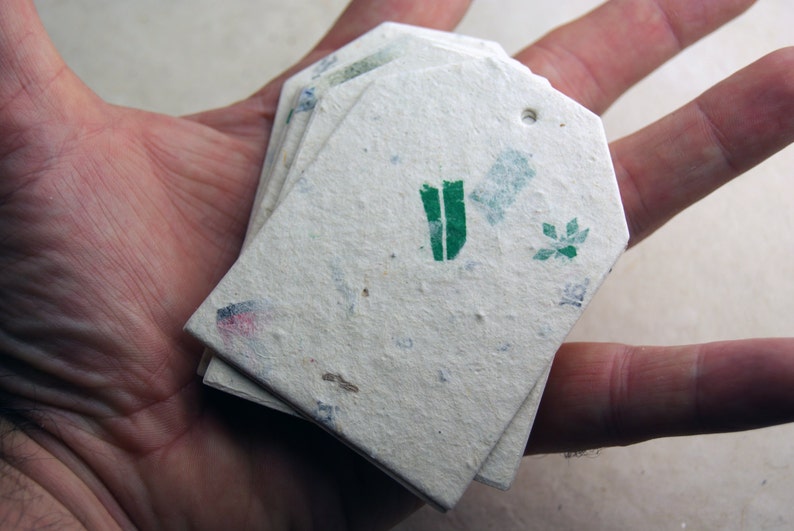 Large Seed Paper Tags 2.5 wide by 3.375 tall | Etsy