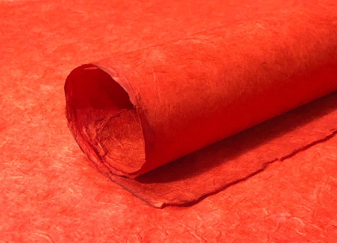 Christmas Red Handmade Wrapping Paper Gift Wrap Set of Three or Ten ...