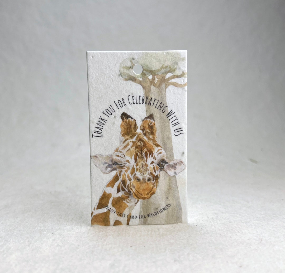 Seed Paper Gift Tags Watercolor Designs for Kid's Party Favors 2" Wide ...