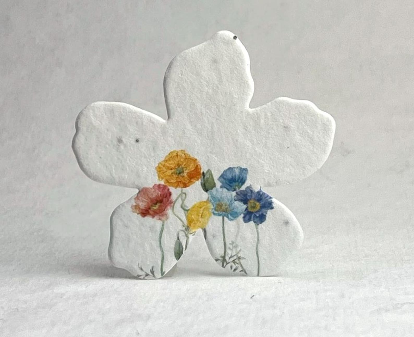 Floral Garden Handmade Wildflower Seed Paper - Flower Shape - 2.5" X 2. ...