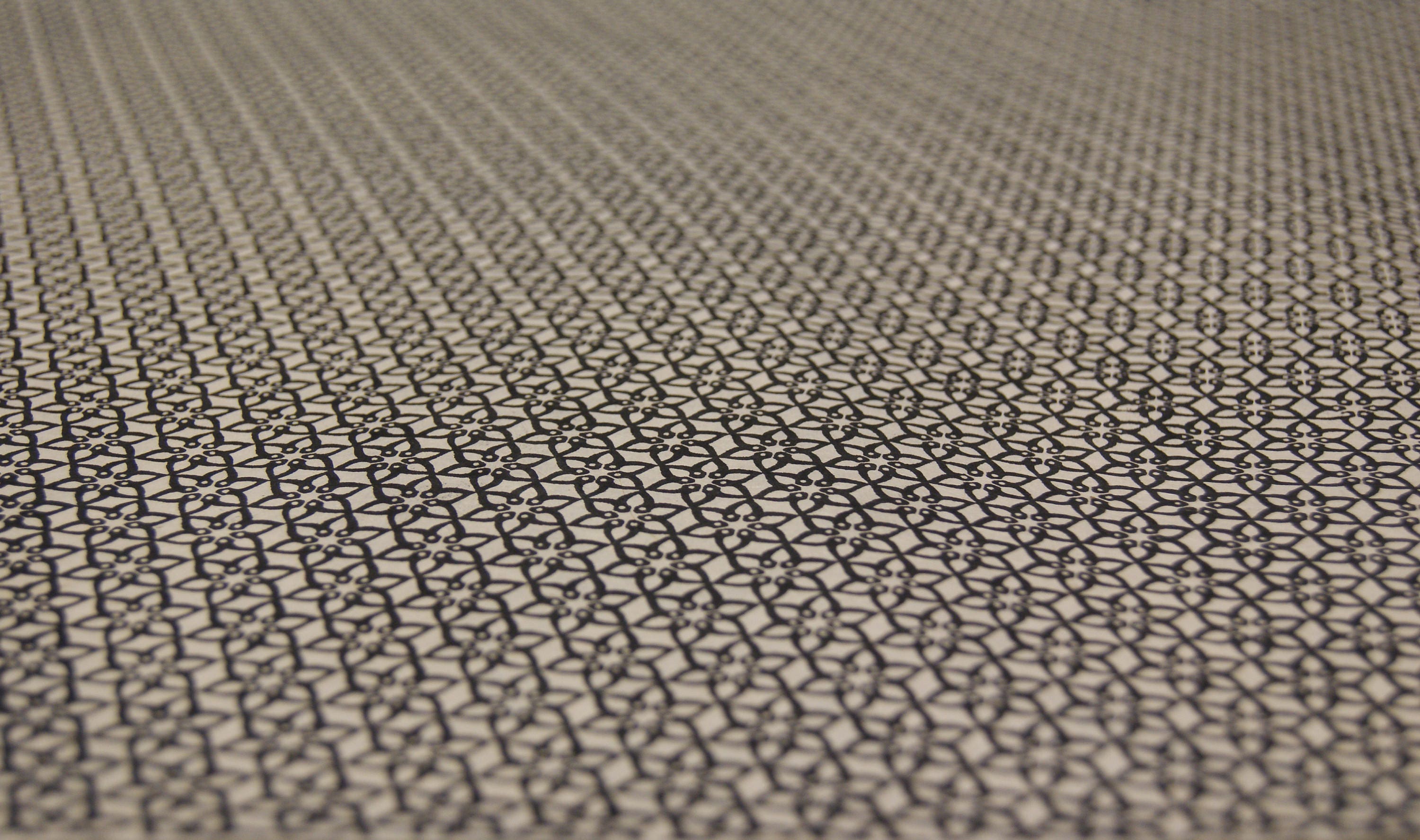 Black and Grey Star Flower Pattern Handmade Wrapping Paper | Etsy