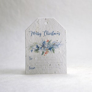 Blue Watercolor Art | Wildflower Seed Paper Tags | 3.25" Wide by 2.375 ...