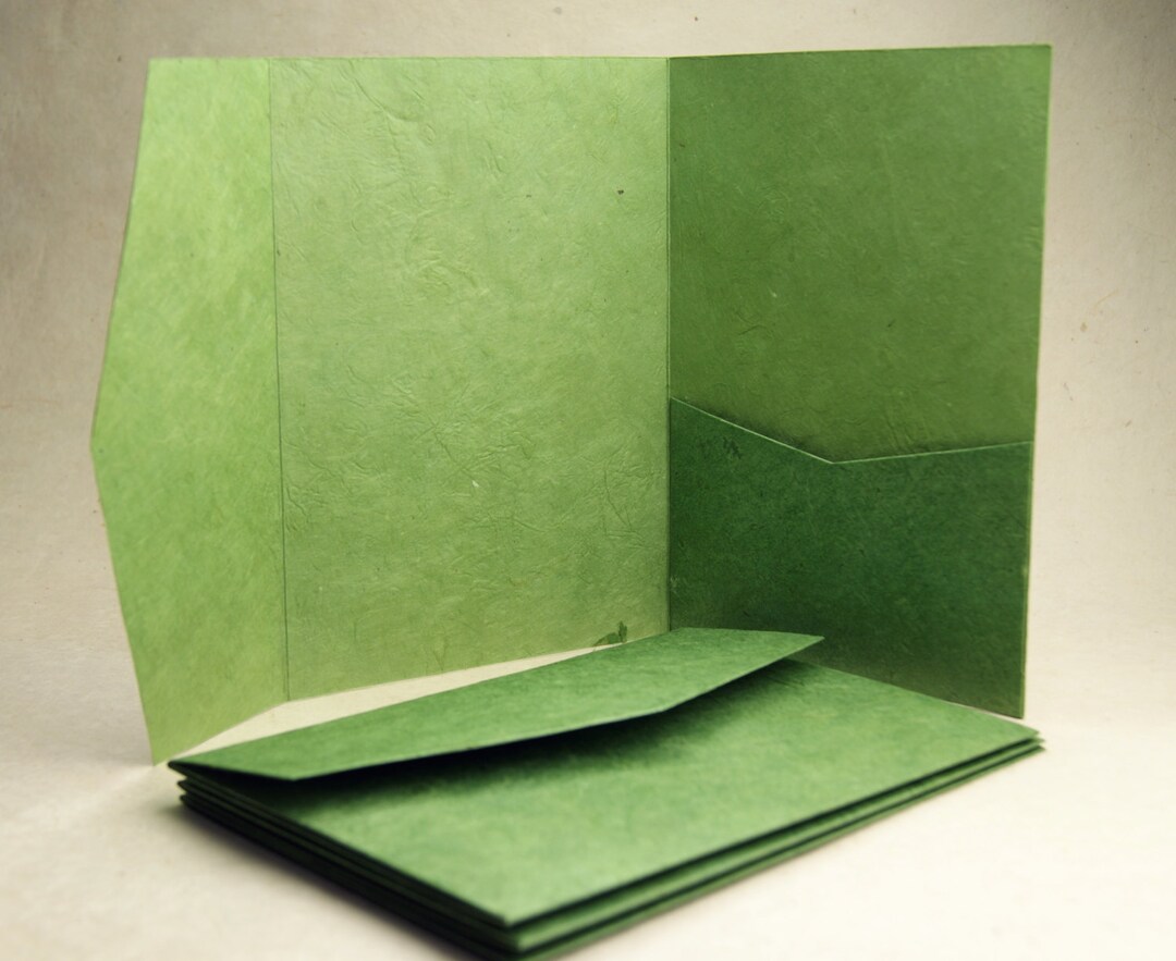 Lotka Handmade Paper Pocket Folder Invitation Shell 5x7 (folded) Set of ...